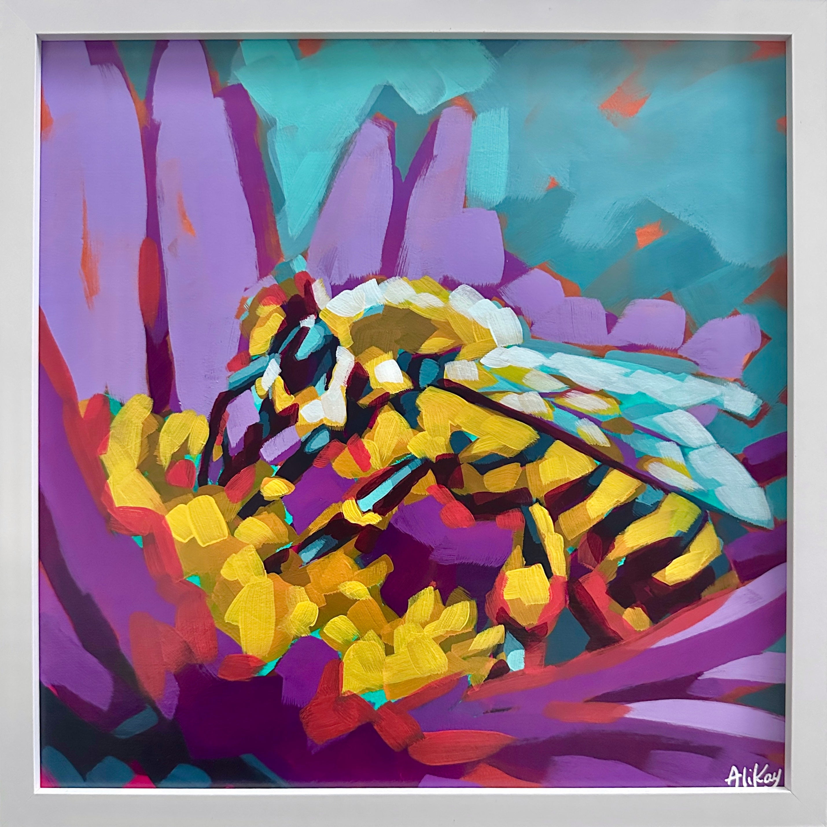 Bee 12x12 Framed – Ali Kay Studio